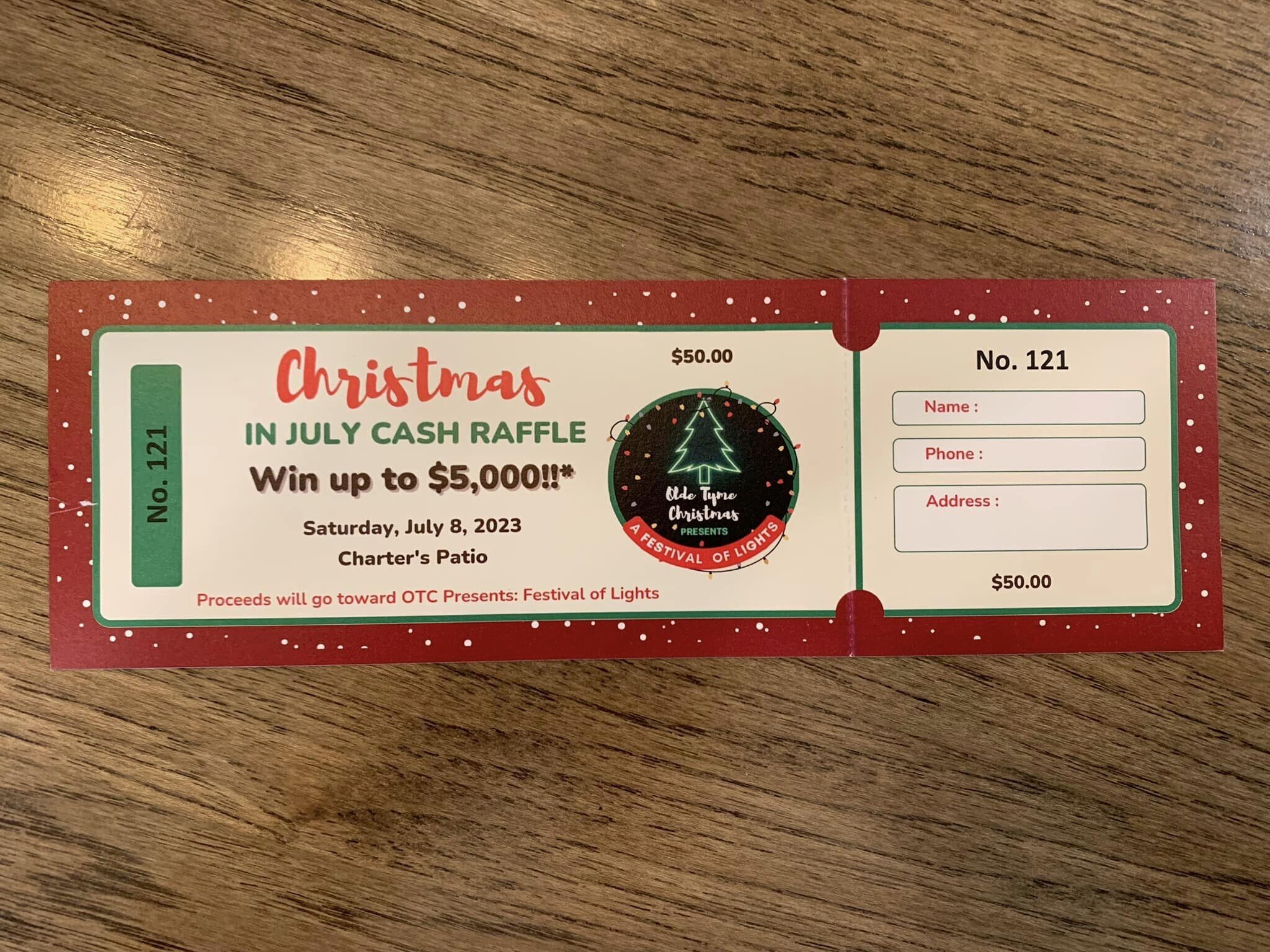Christmas in July Cash Raffle