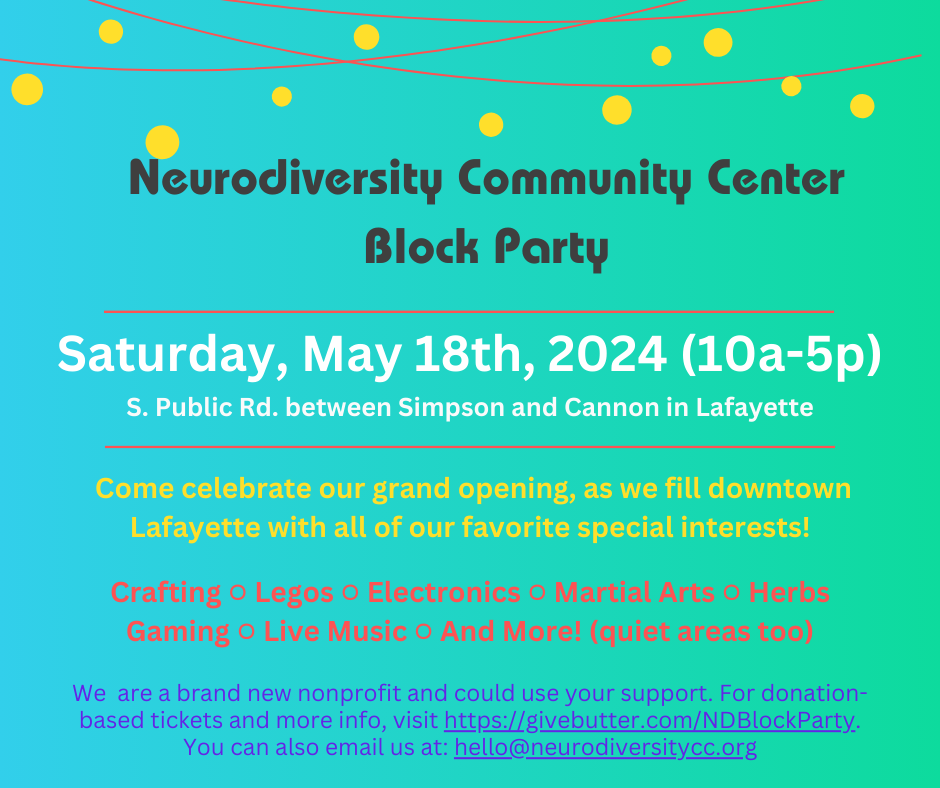 Neurodiversity Community Block Party | Neurodiversity Community Center