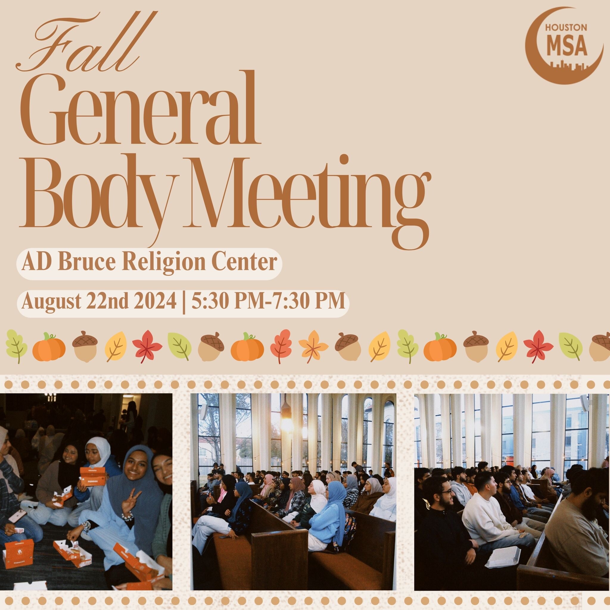 UHMSA Fall GBM | Houston Muslim Student Association