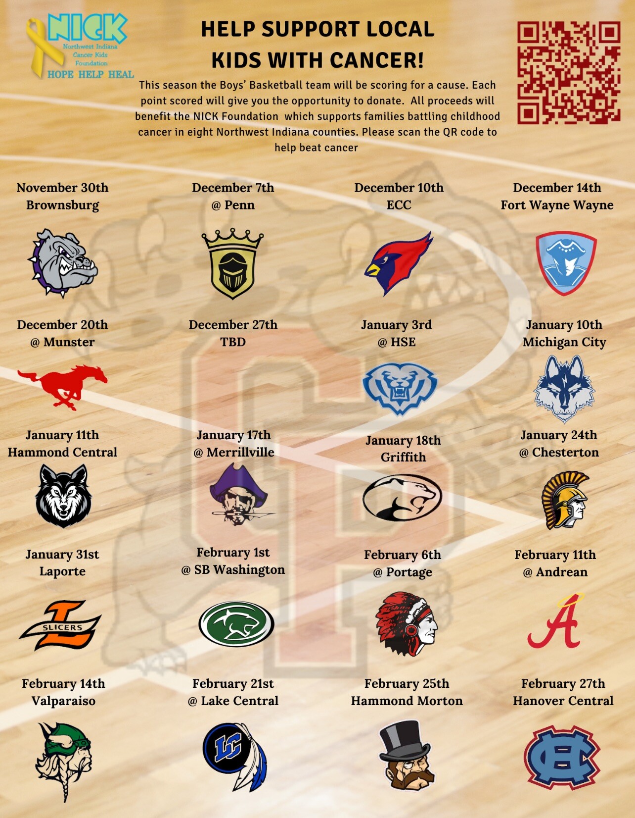 Crown Point High School Boys Basketball 2024/2025