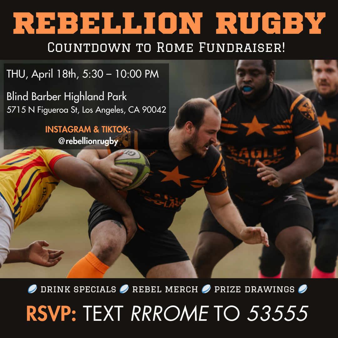 Rebellion Rugby Spring 2024 Fundraiser