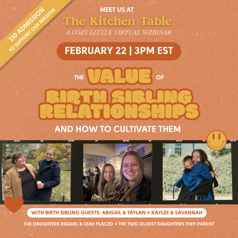 The Kitchen Table: The Value of Birth Siblings | The Ampersand Initiative