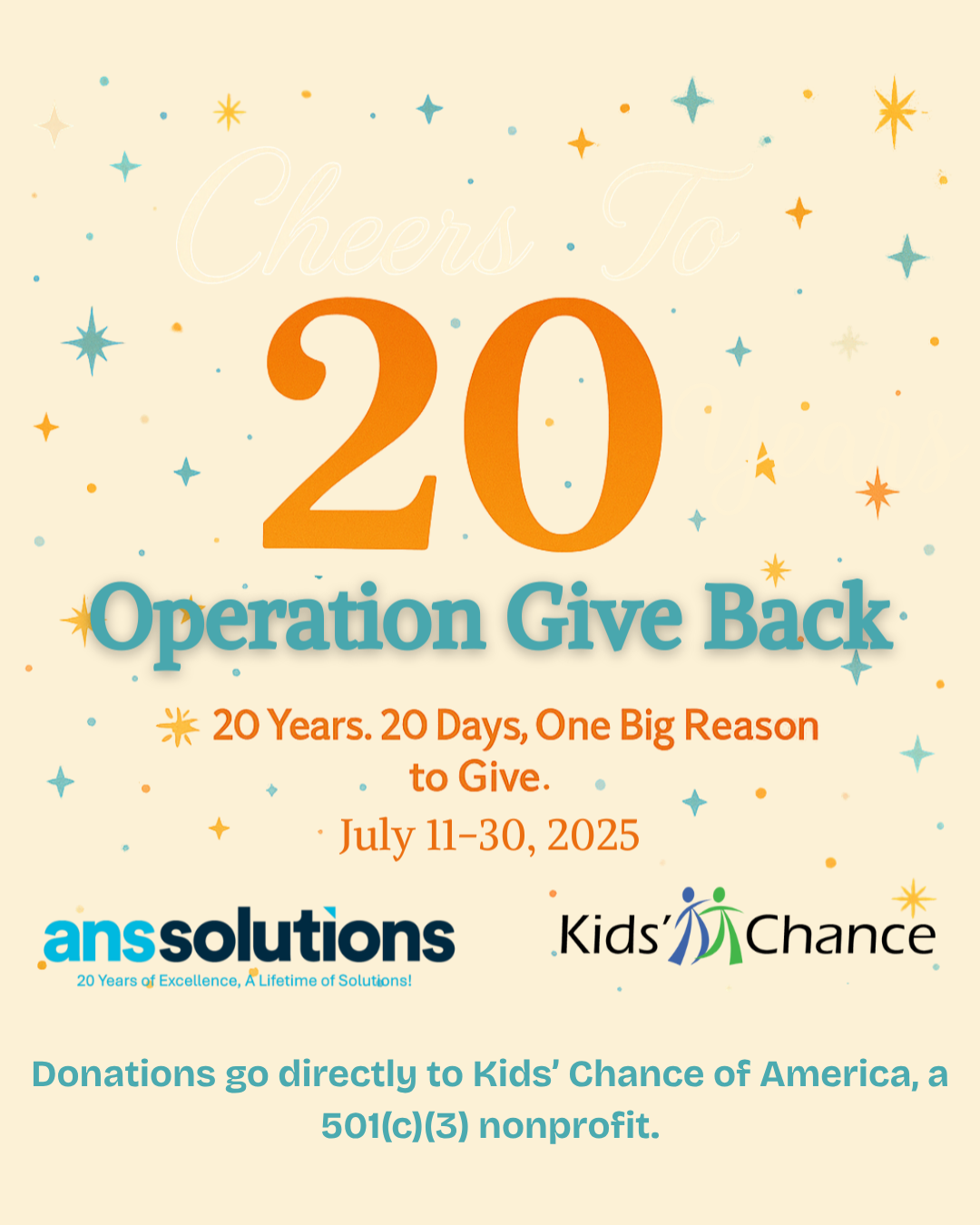 Cheers to 20 Years: Operation Give Back