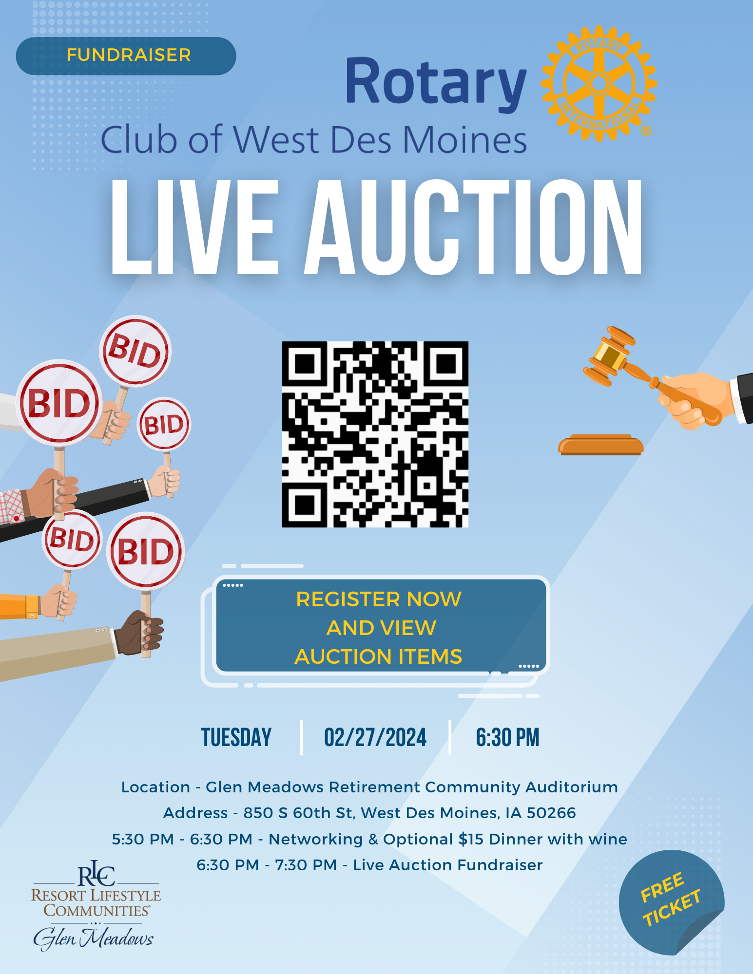 2024 WDM Rotary Live Auction Fundraiser | Foundation of the West Des ...