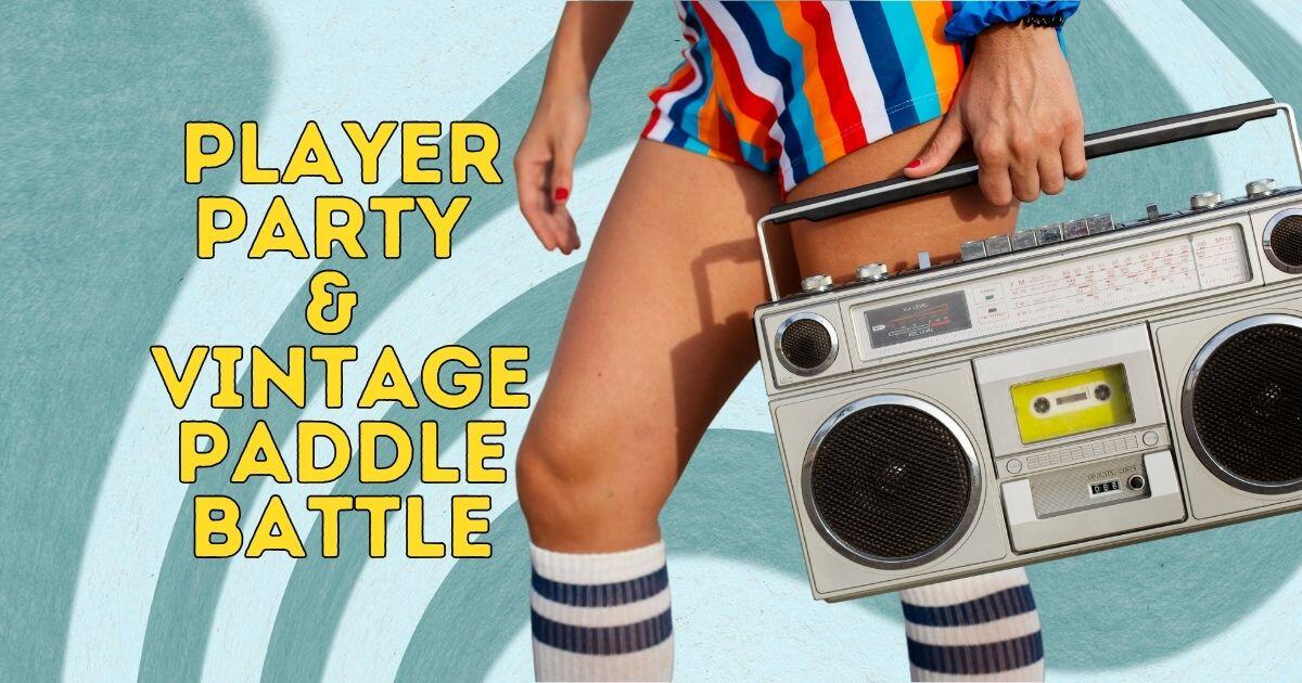 Vintage Wooden Paddle Battle