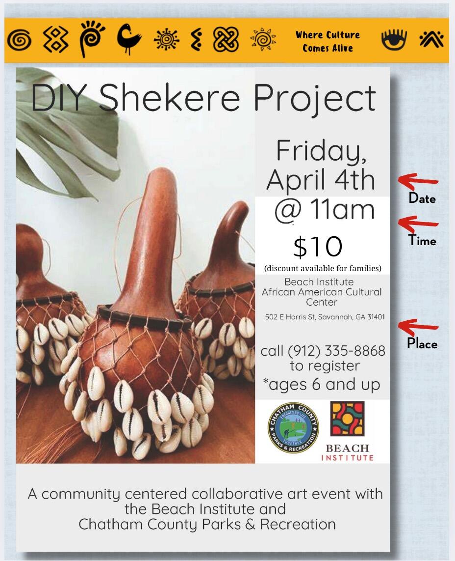 DIY Shakere Project | The King-Tisdell Cottage Foundation
