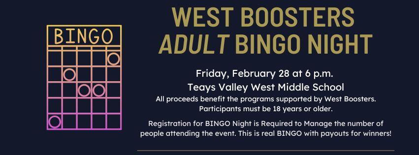 West Boosters BINGO Registration