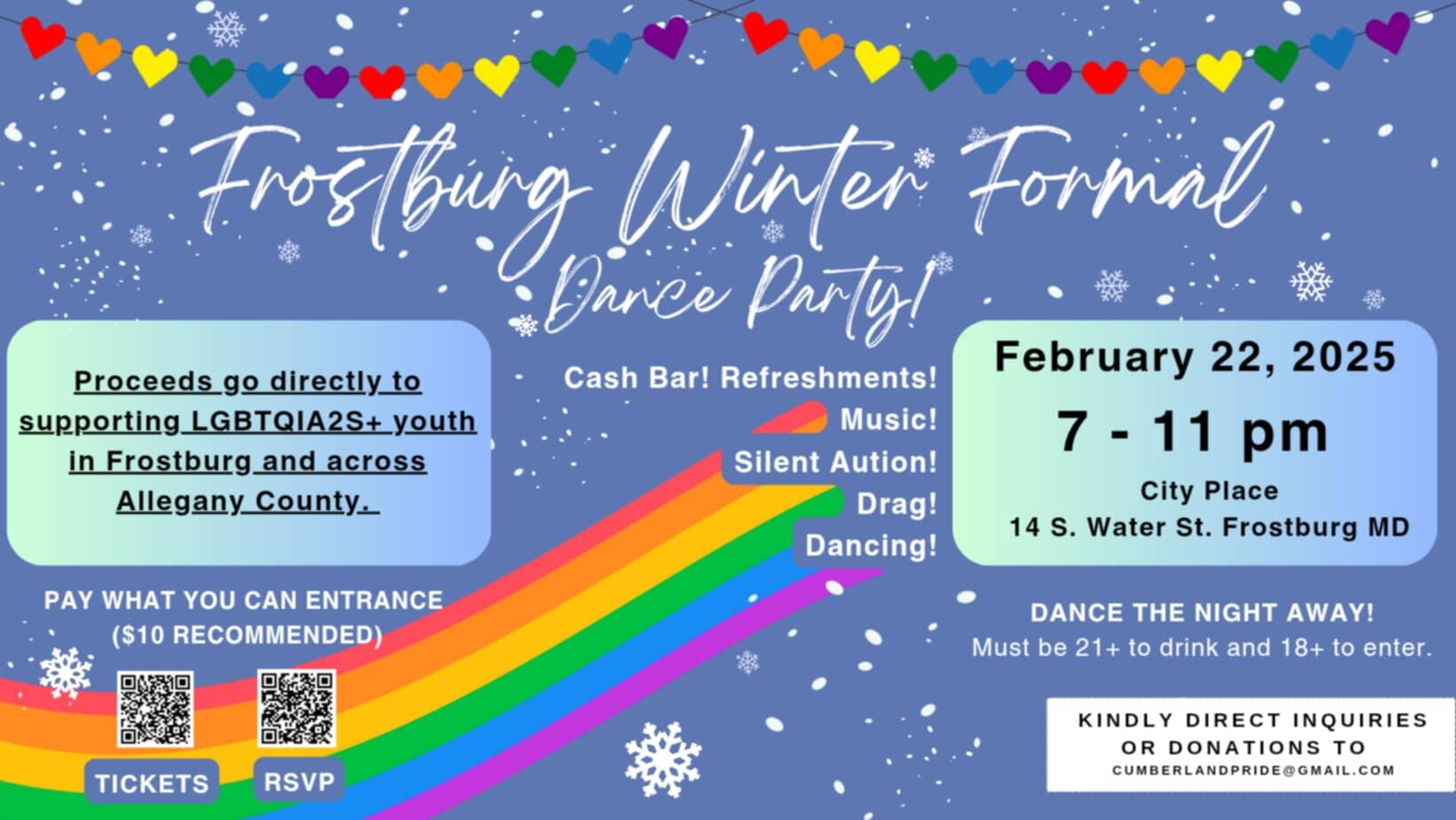 Frostburg Winter Formal Dance Party | Cumberland Pride Festival