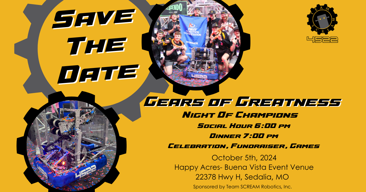 Gears of Greatness- Night of Champions Event | Team Scream Robotics Inc