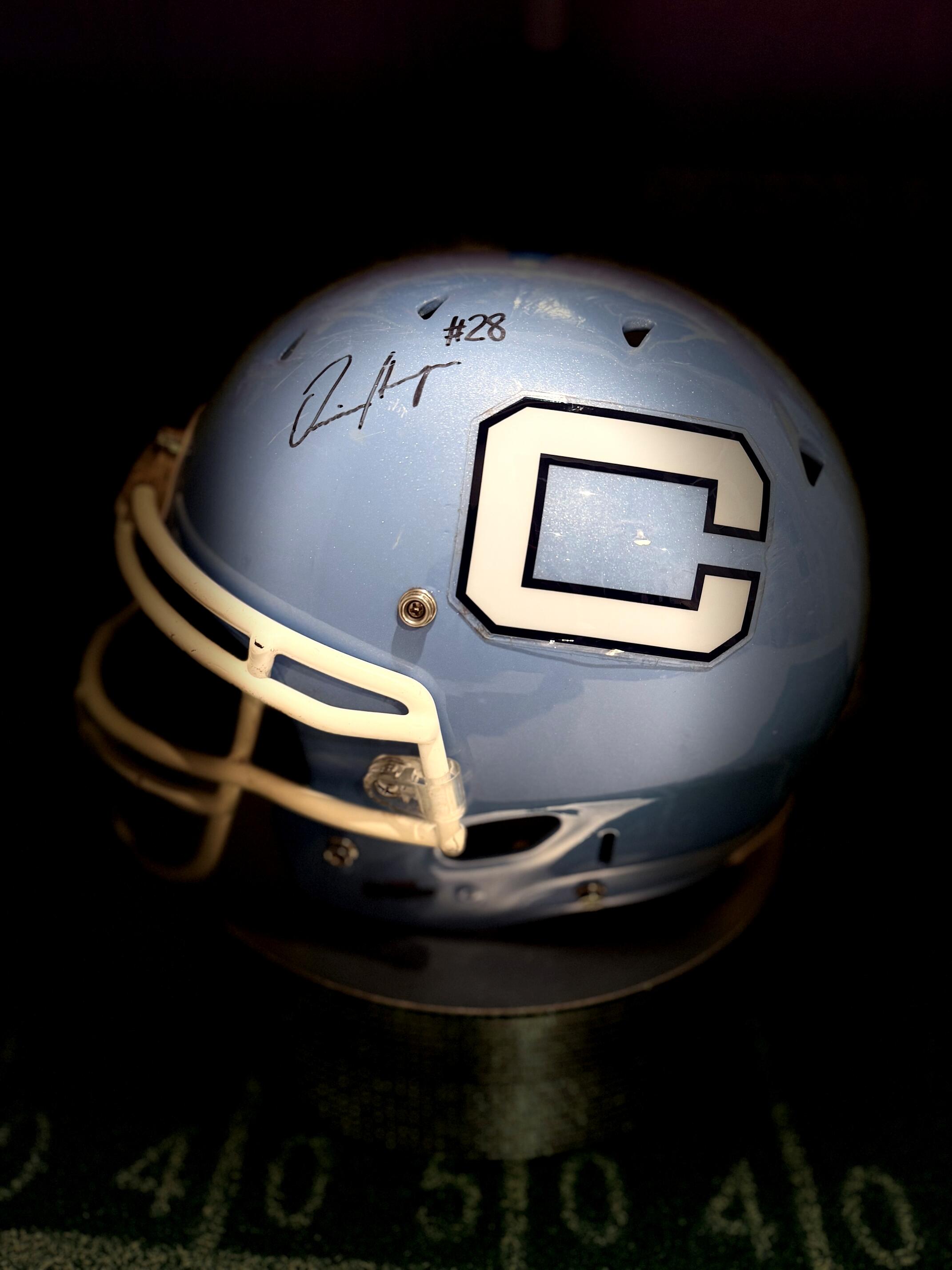 Cleveland Rams Helmet signed by Omarion Hampton Raffle | Cleveland High ...