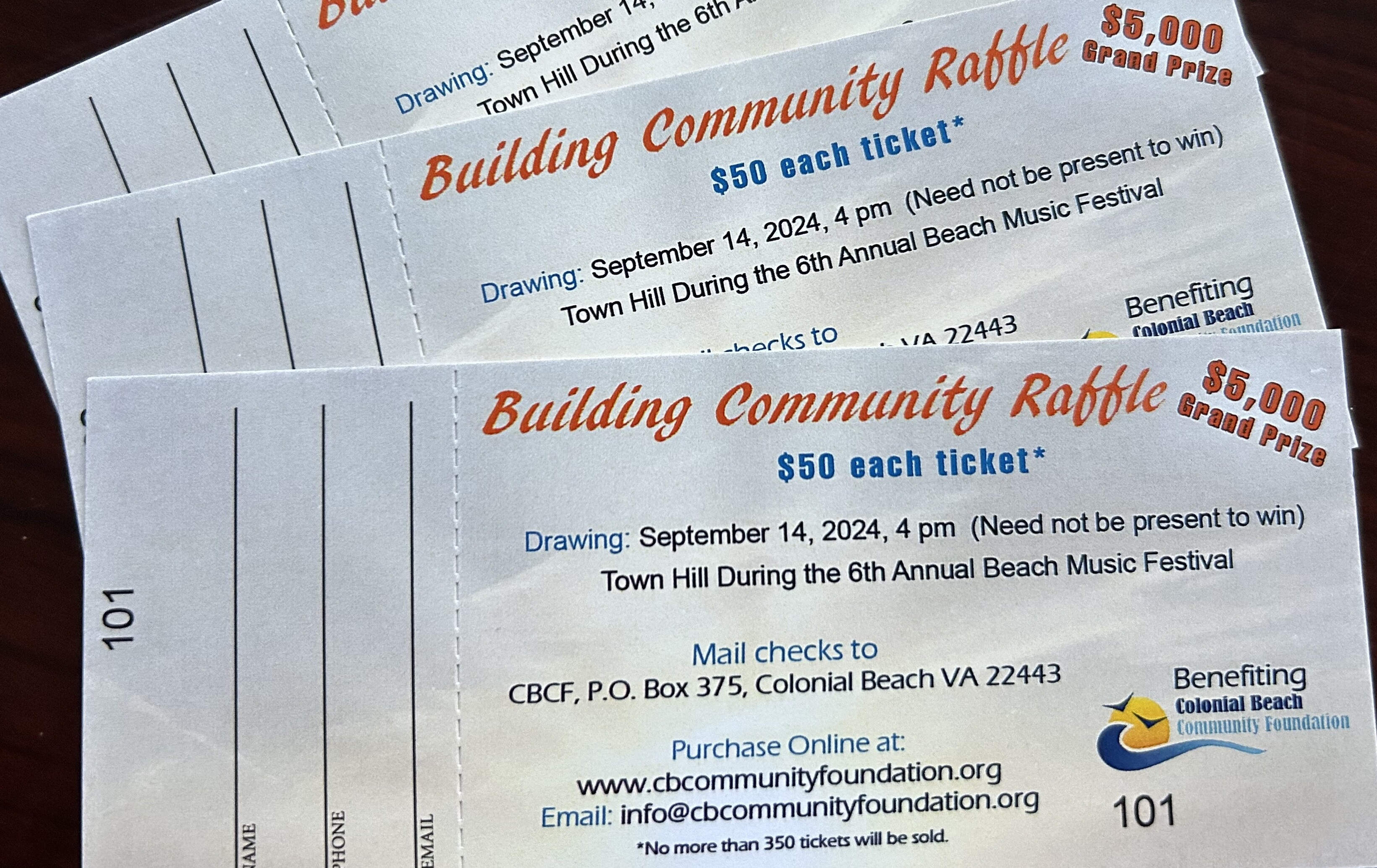 $5,000 Raffle Colonial Beach Community Foundation | Colonial Beach ...