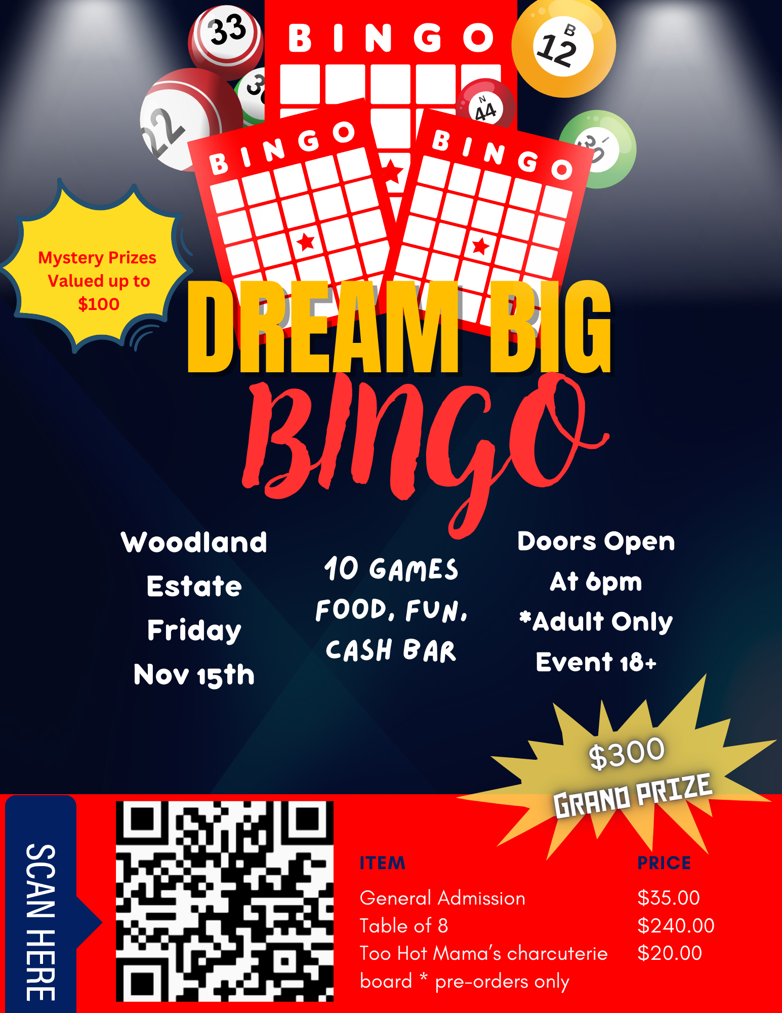 Dream Big: Bingo And Raffle Event