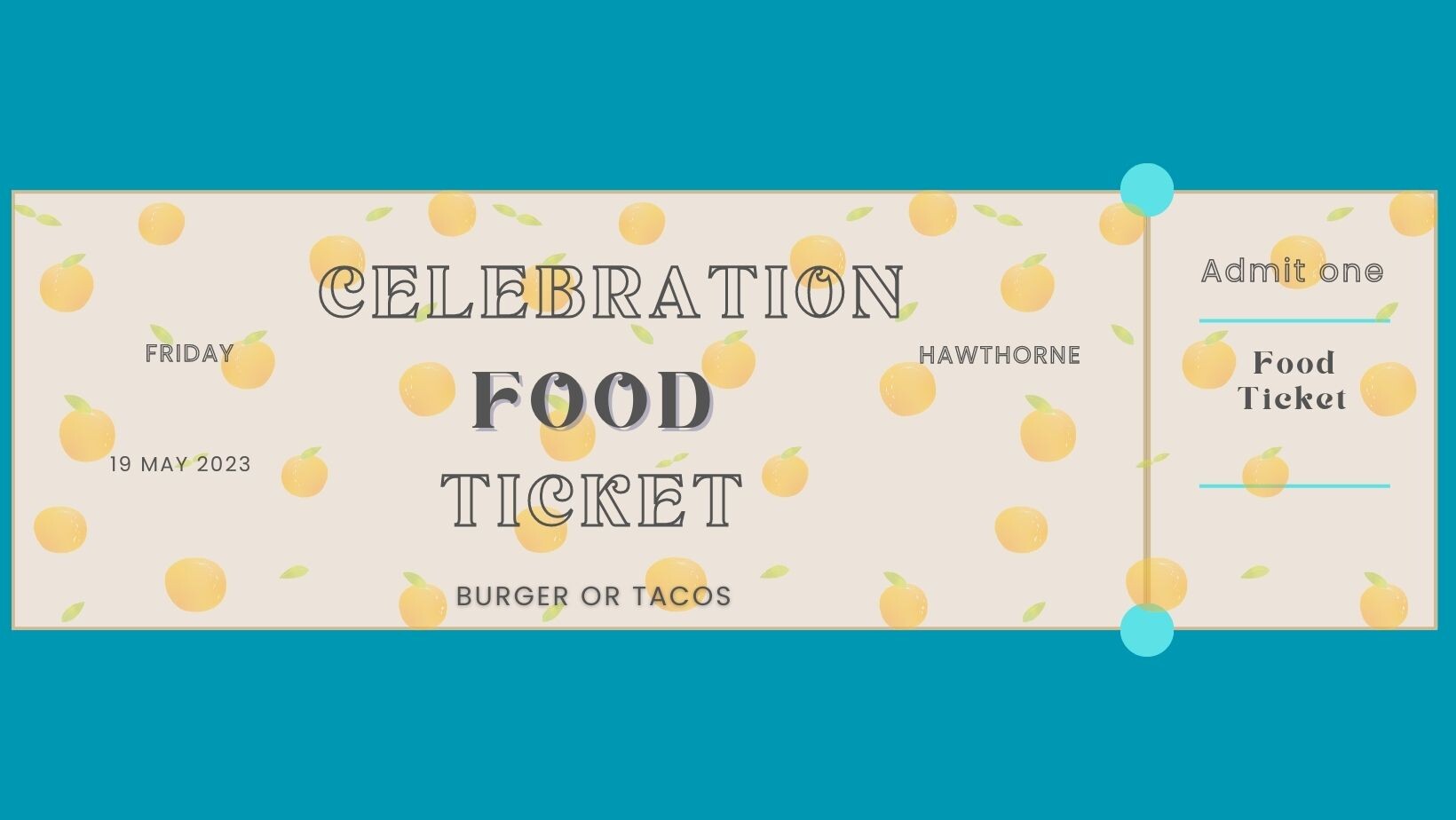 Celebration Food Tickets | Hawthorne Parent Advisory Council