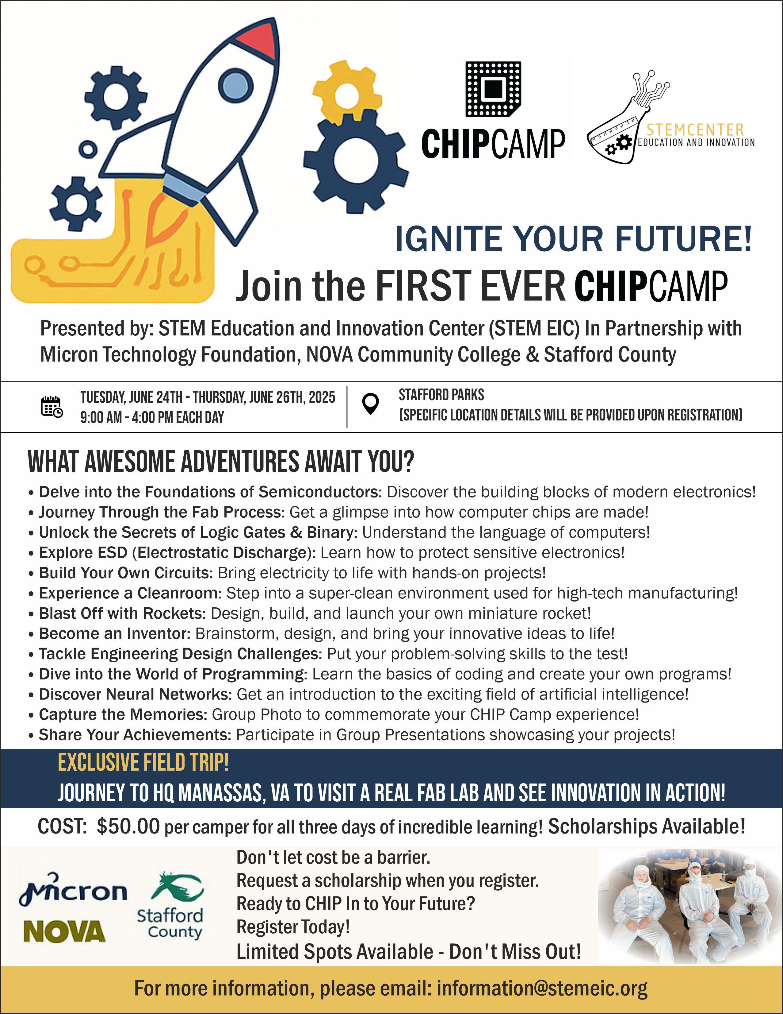 Ever ChipCamp Registration | Stem Education and Innovation Center