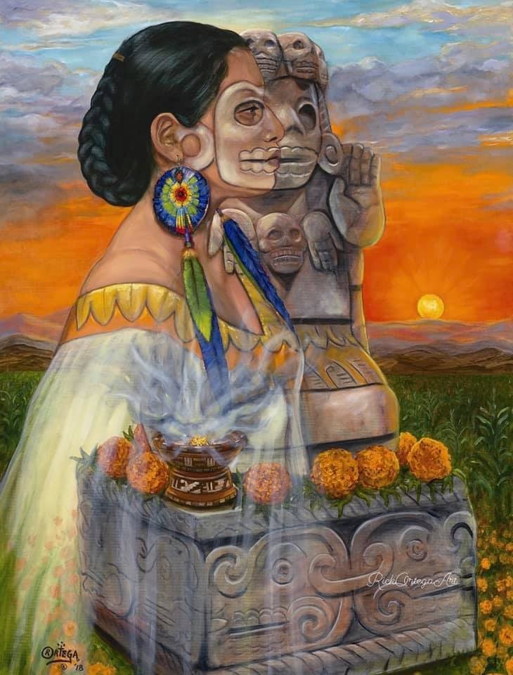 Rick Ortega painting of Espiritu de Cihuateteo