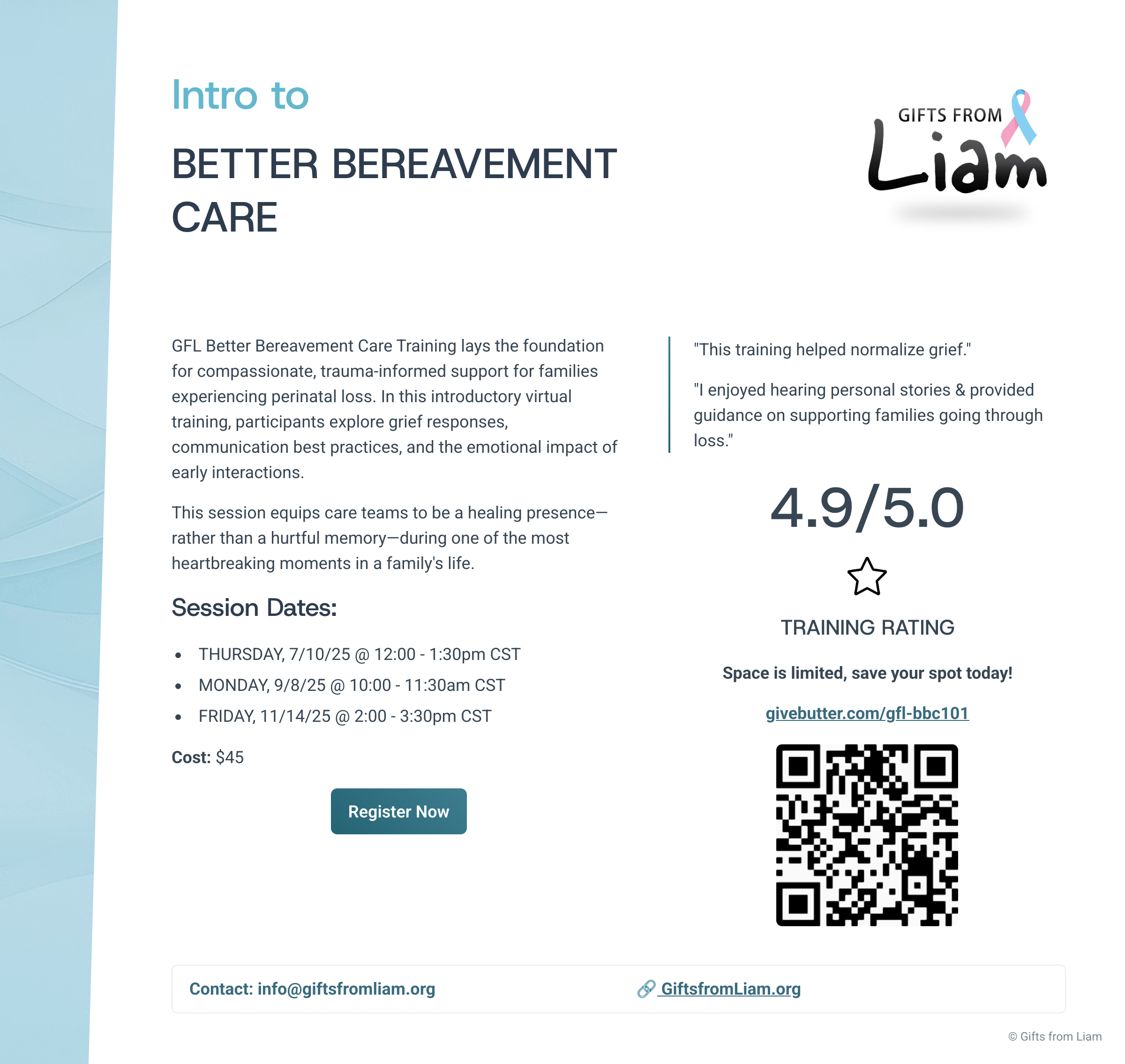 Better Bereavement Care | Gifts from Liam