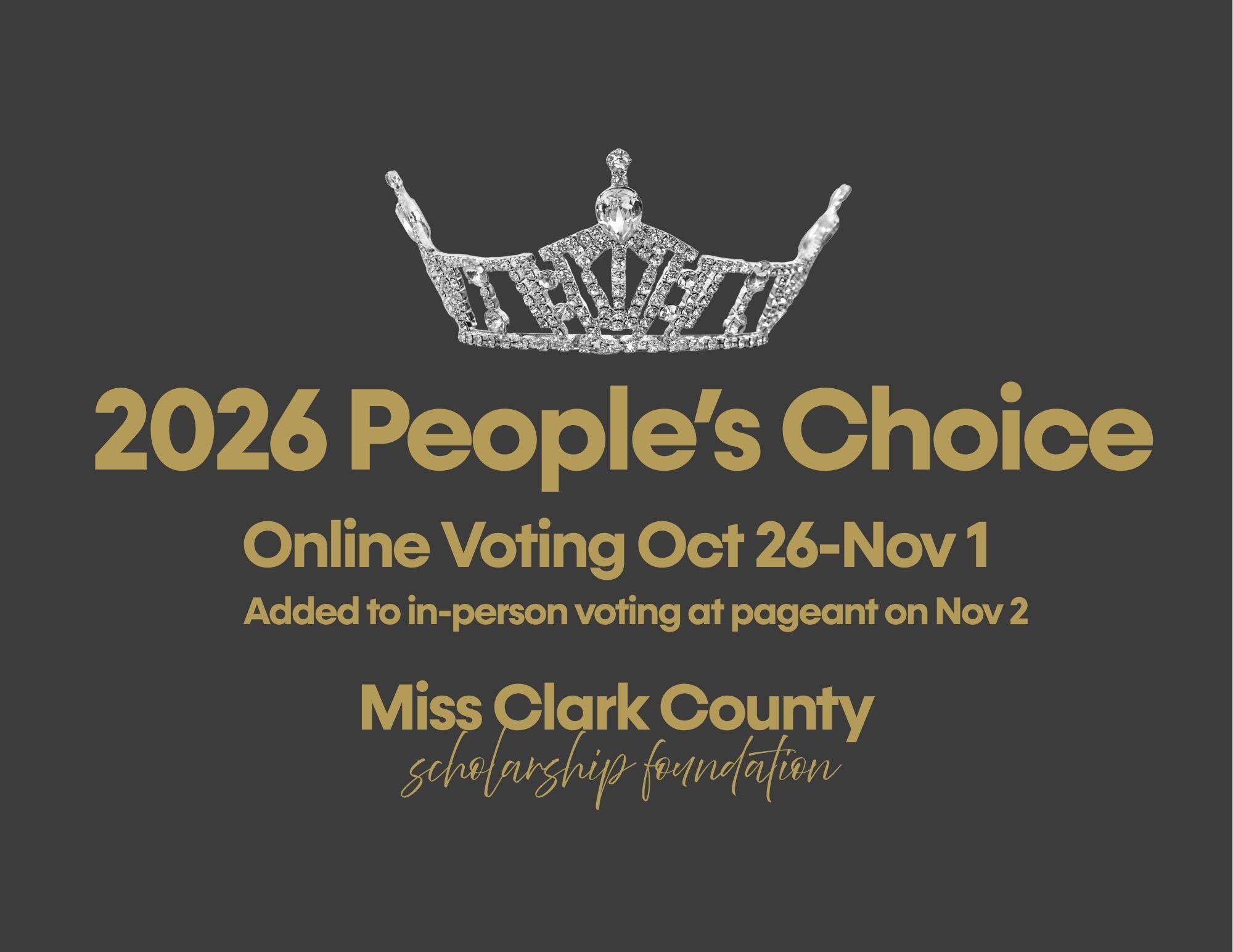 2026 People's Choice | Miss Clark County Scholarship Foundation