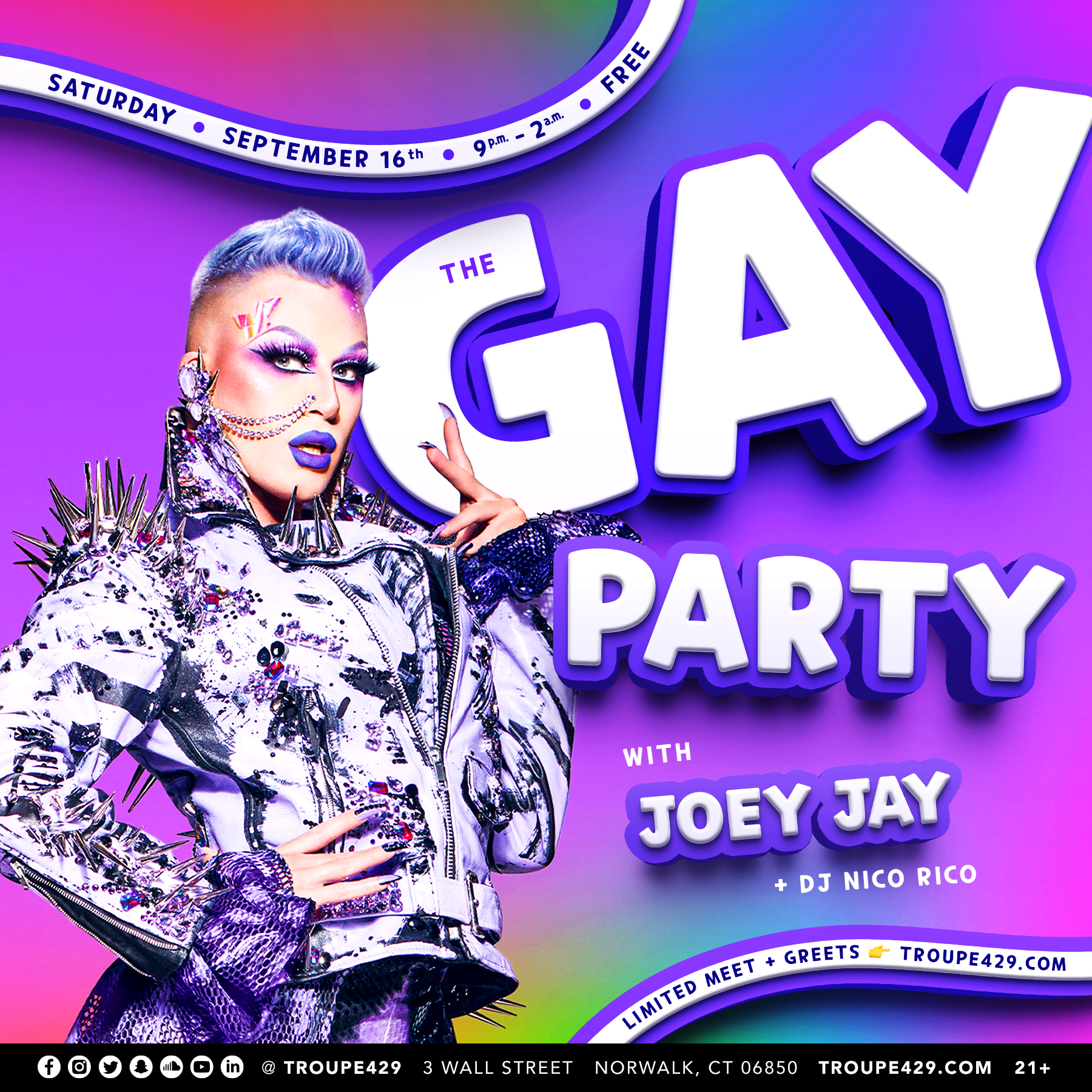 Joey Jay from Drag Race only at Troupe429! (FREE WITH RSVP: SAT SEP 16 ...