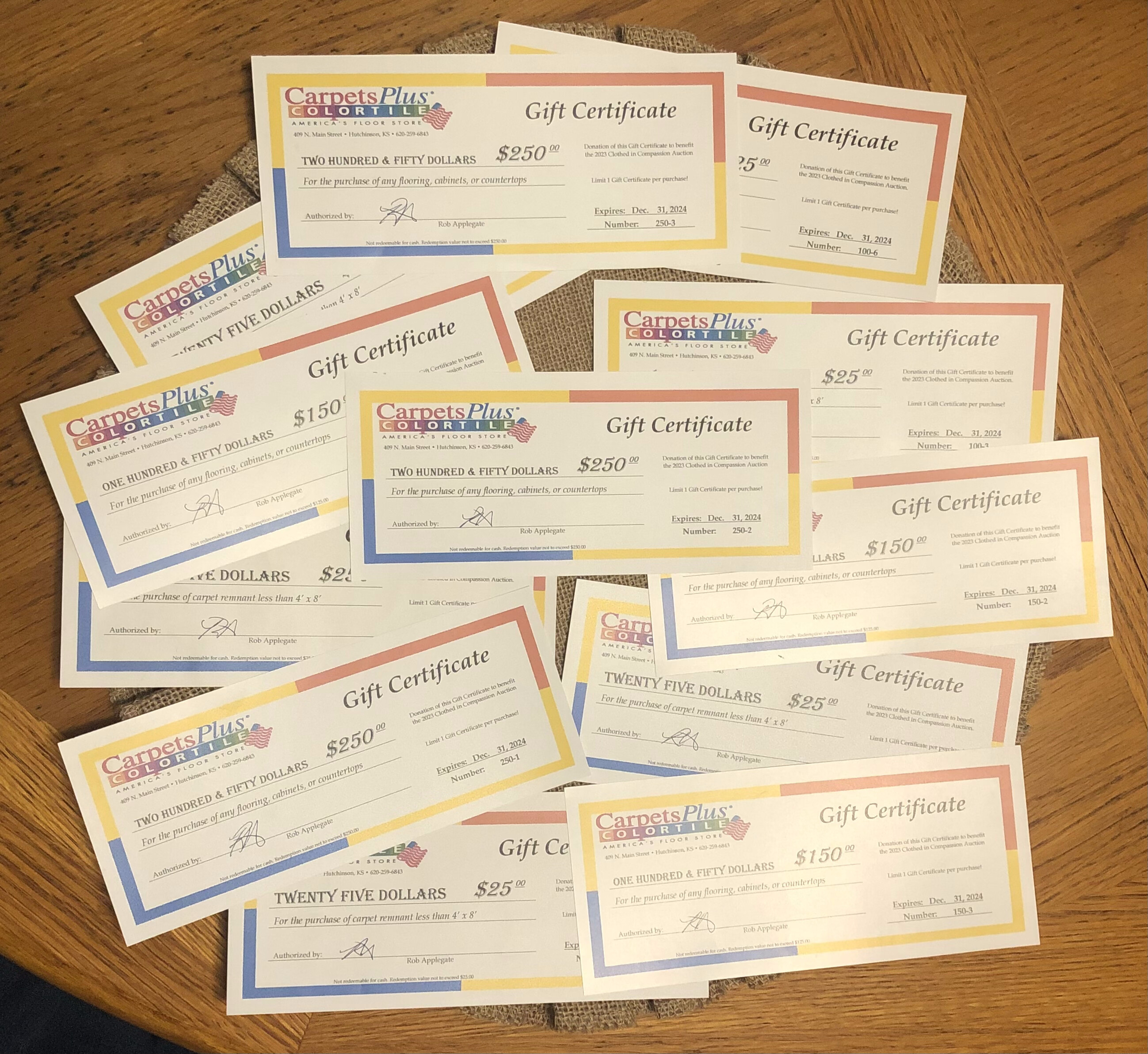 Silent Auction Week Raffle Tickets