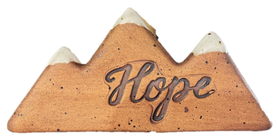Limited Edition Hand Made Mountain Hope pottery magnets