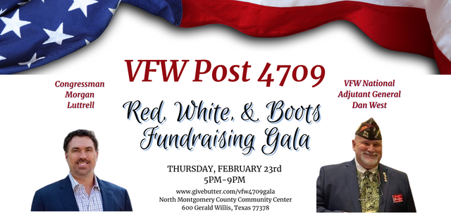 VFW Post 4709 Red, White, & Boots Gala | Montgomery County Veterans of ...