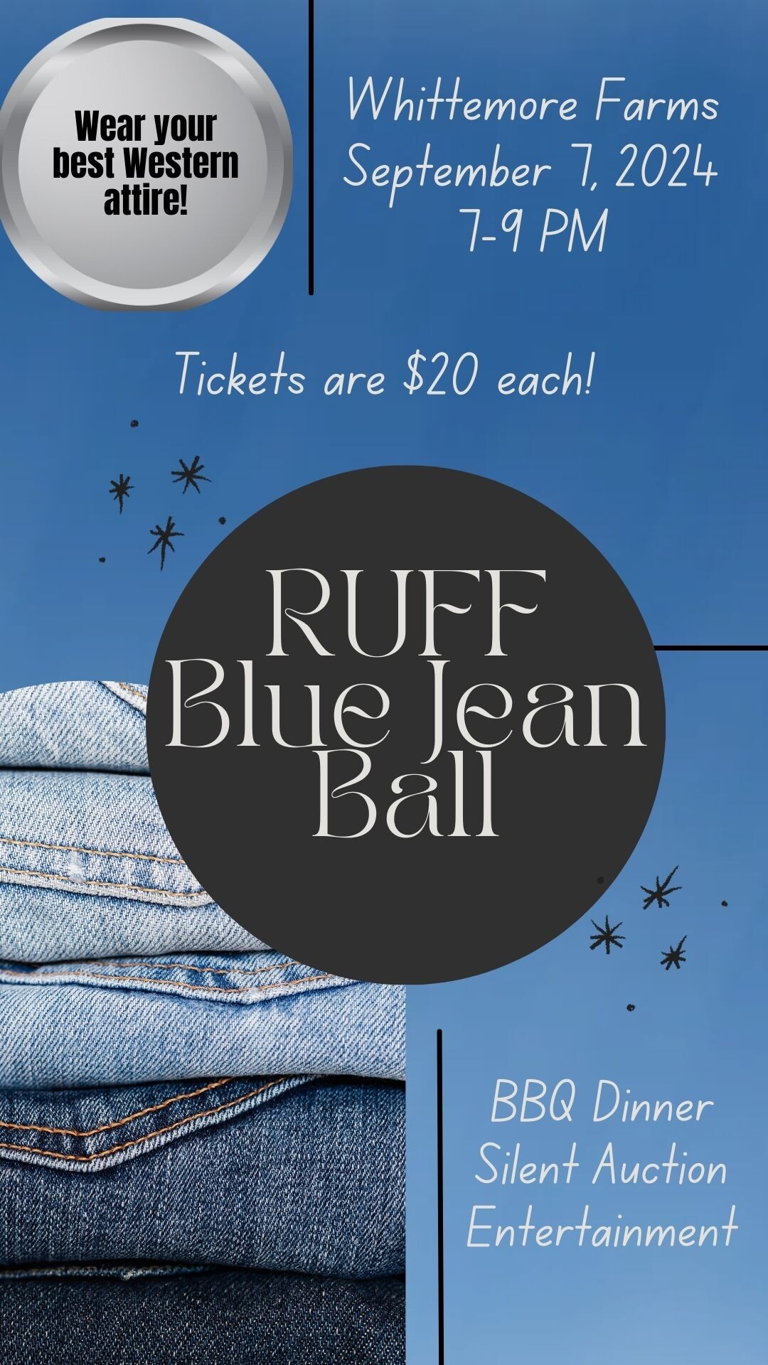 RUFF Blue Jean Ball | RUFF RESCUERS UNITED FOR FURBABIES
