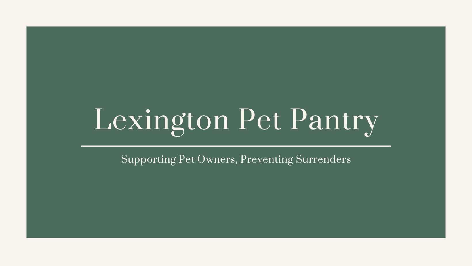 Lexington Pet Pantry