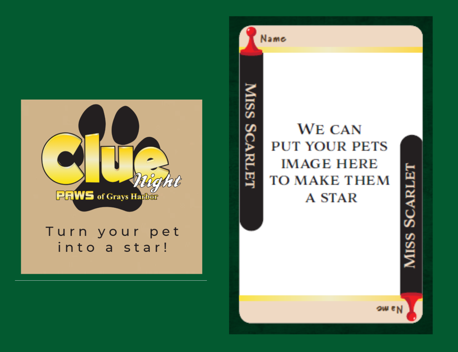 CLUE "LIVE ACTION" GAME NIGHT! Turn your pet into a star! | PAWS of ...