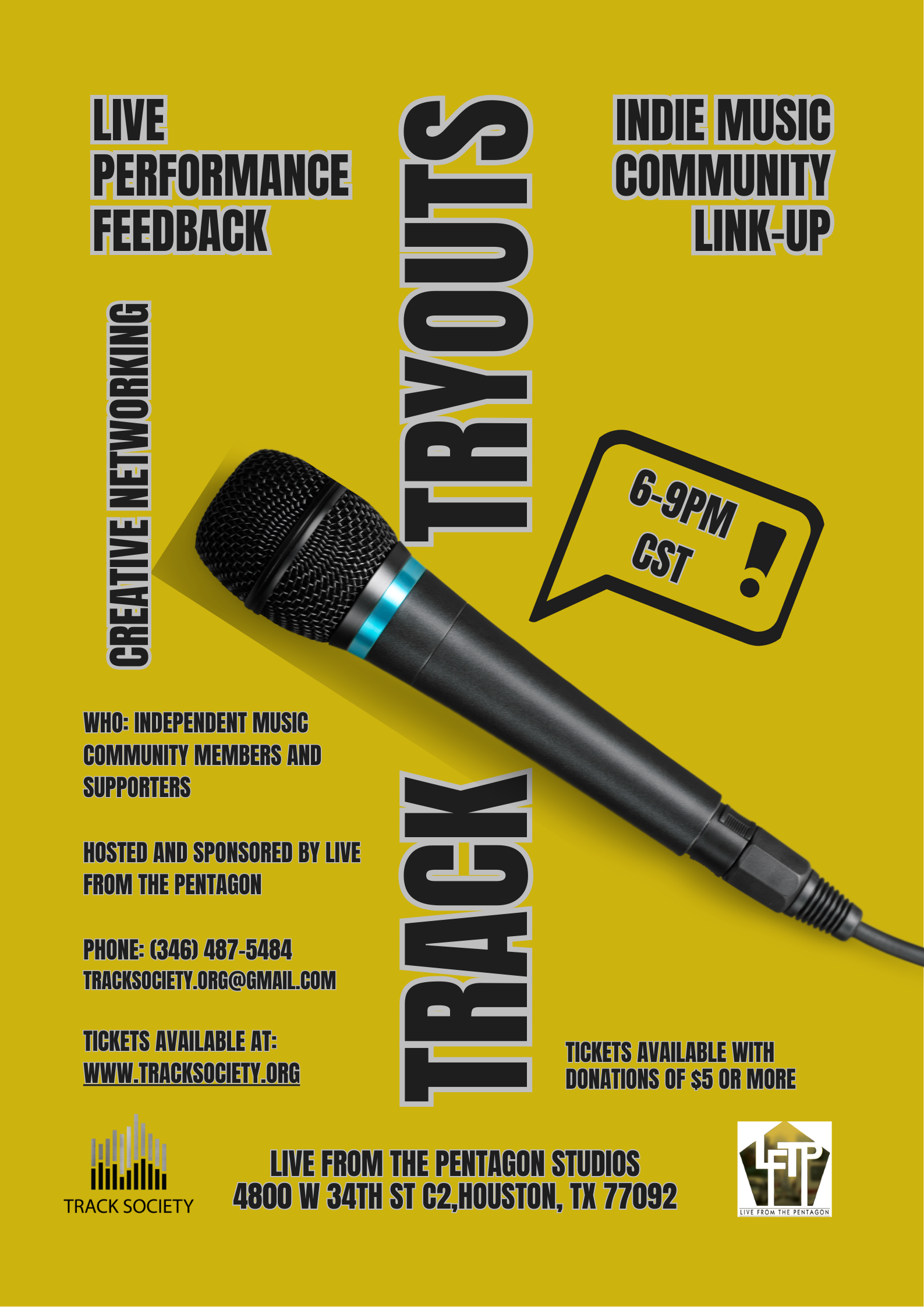 Track Tryouts: Live Performance Feedback Event & Indie Music Community ...