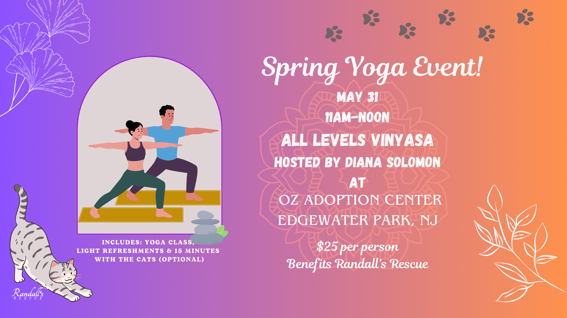 Spring Yoga Event: All Levels Vinyasa with Instructor Diana Solomon