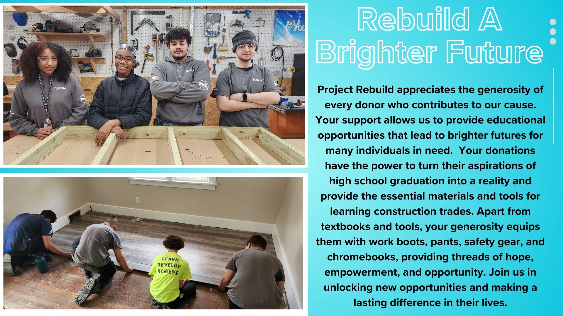 Project REBUILD's "12 Days of Giving (Tuesday)"