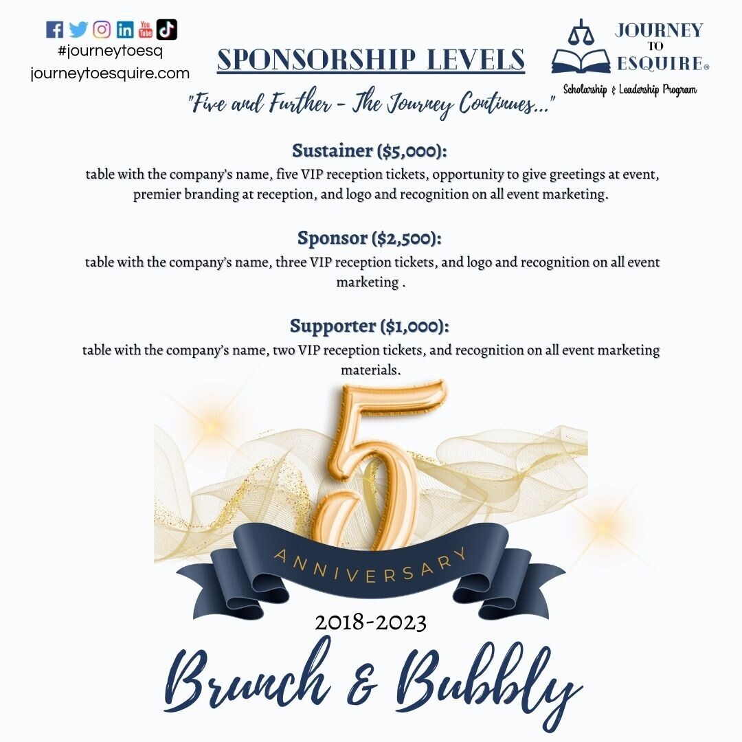 Fifth Anniversary Sponsors
