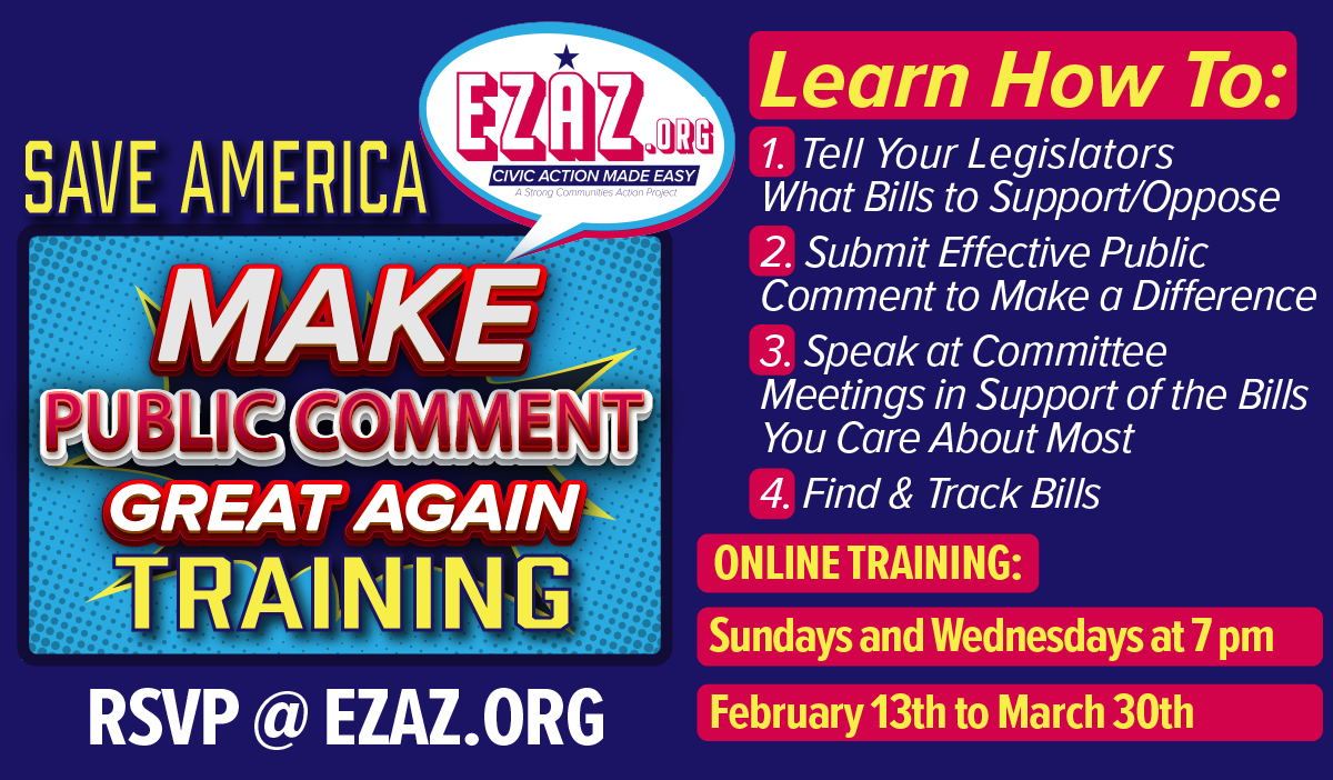 3/13 Make Public Comment Great Again - AZ Legislature RTS Training