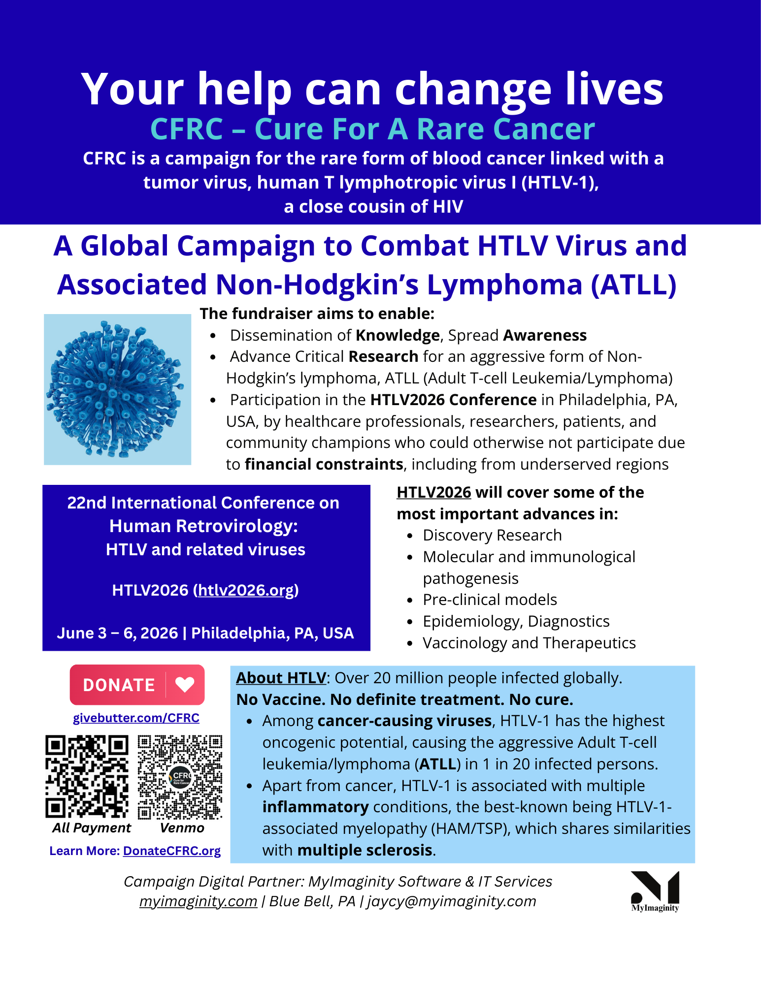 Donate CFRC: Fundraising Campaign for 'Cure for Rare Cancers' | Center ...