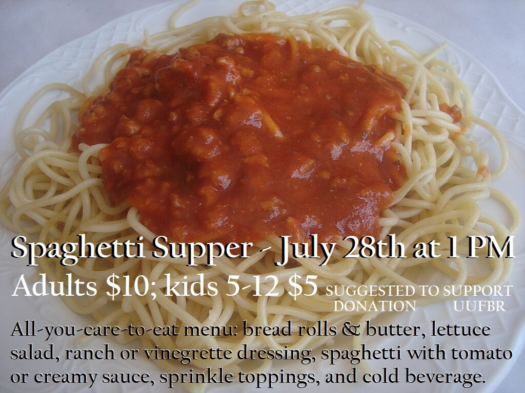 Spaghetti Supper and Sauciest Chef Contest | Unitarian Universalist ...