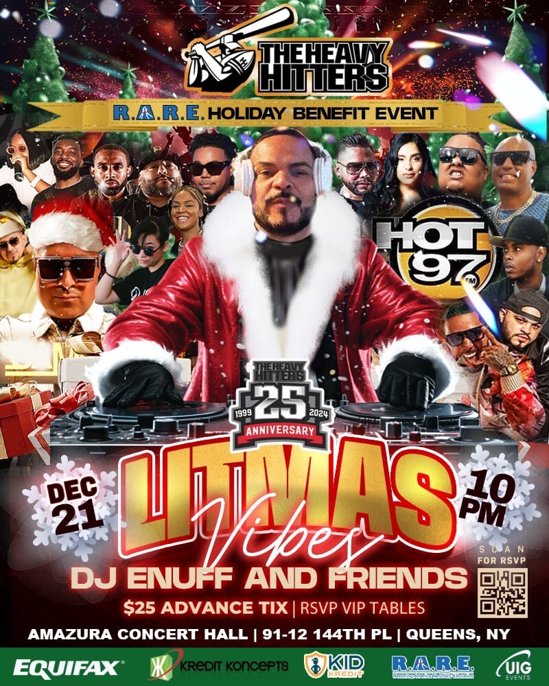 The R.A.R.E. Appearances Presents: DJ ENUFF & THE HEAVY HITTERS XMAS EVEENT