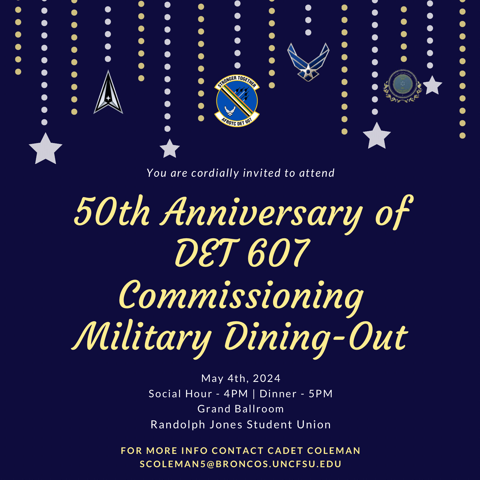 50th Anniversary of DET 607 Commissioning Military Dining-Out | DET 607 ...