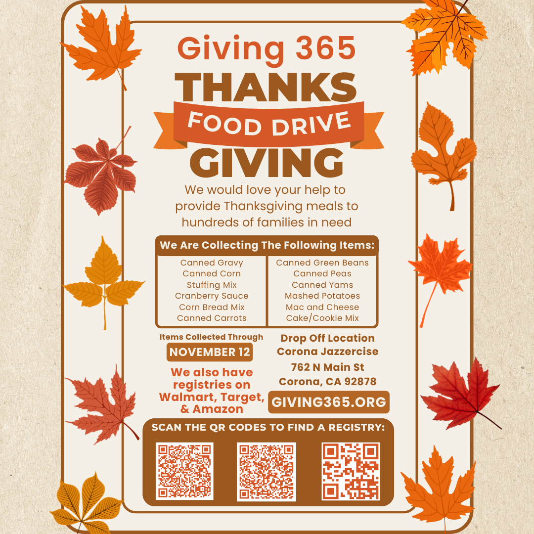 Giving 365's Thanksgiving Food Drive