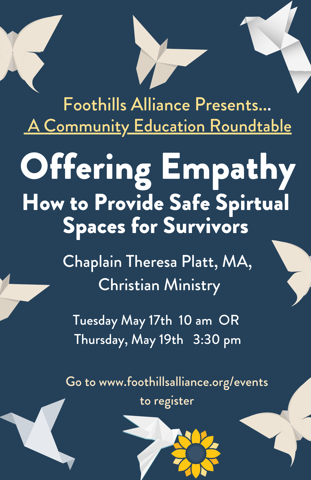 Offering Empathy: May Community Education Roundtable | First Light