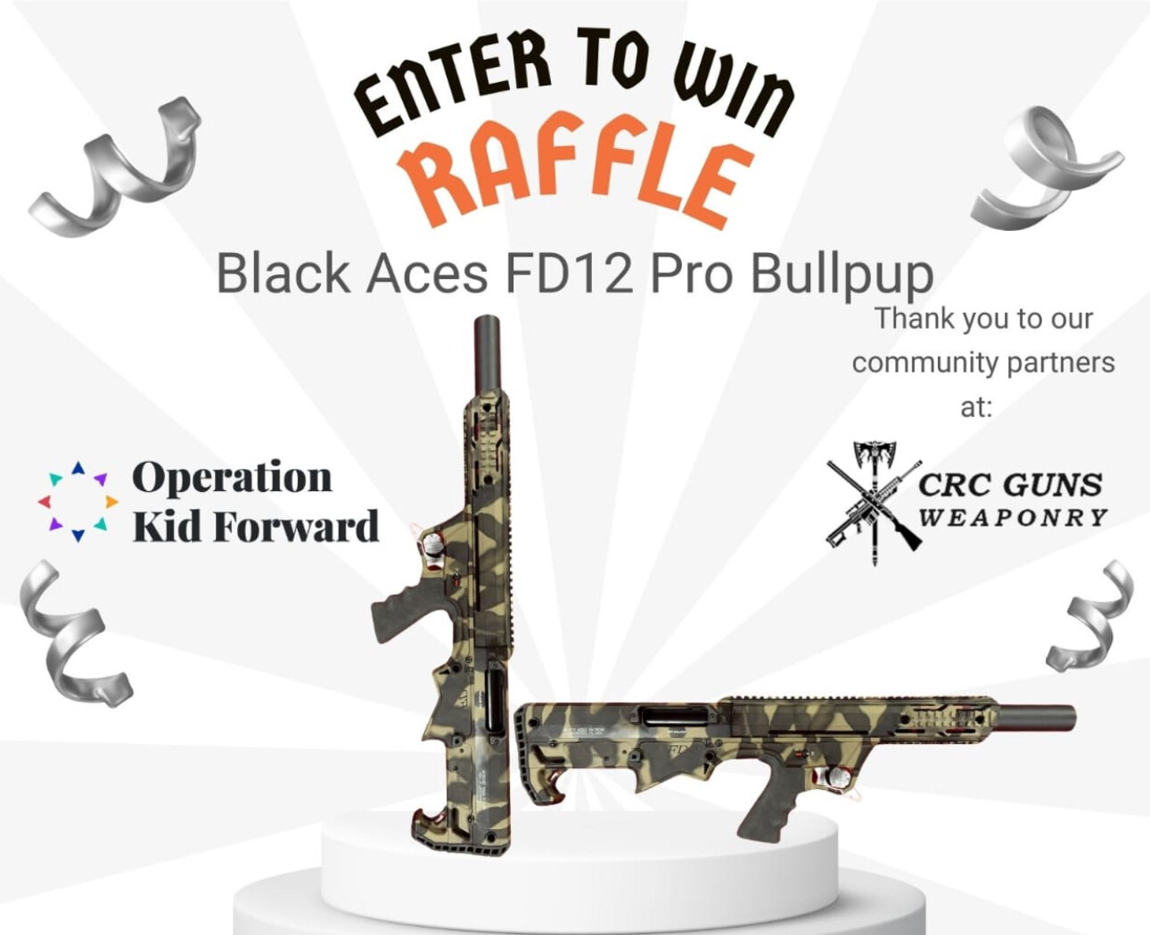 Raffle: Black Aces FD12 Pro Bullpup "Tiger Stripe"