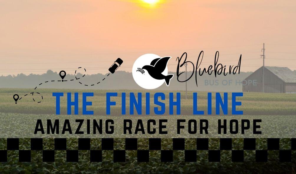 Amazing Race- Adopt A Mile Finish Line! | Bluebird Bus of Hope