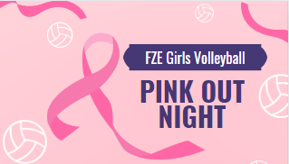 Girls Volleyball Pink Night 2024