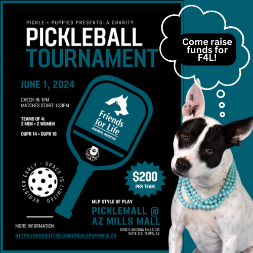 Pickle & Puppies Pickleball Tournament with F4L!