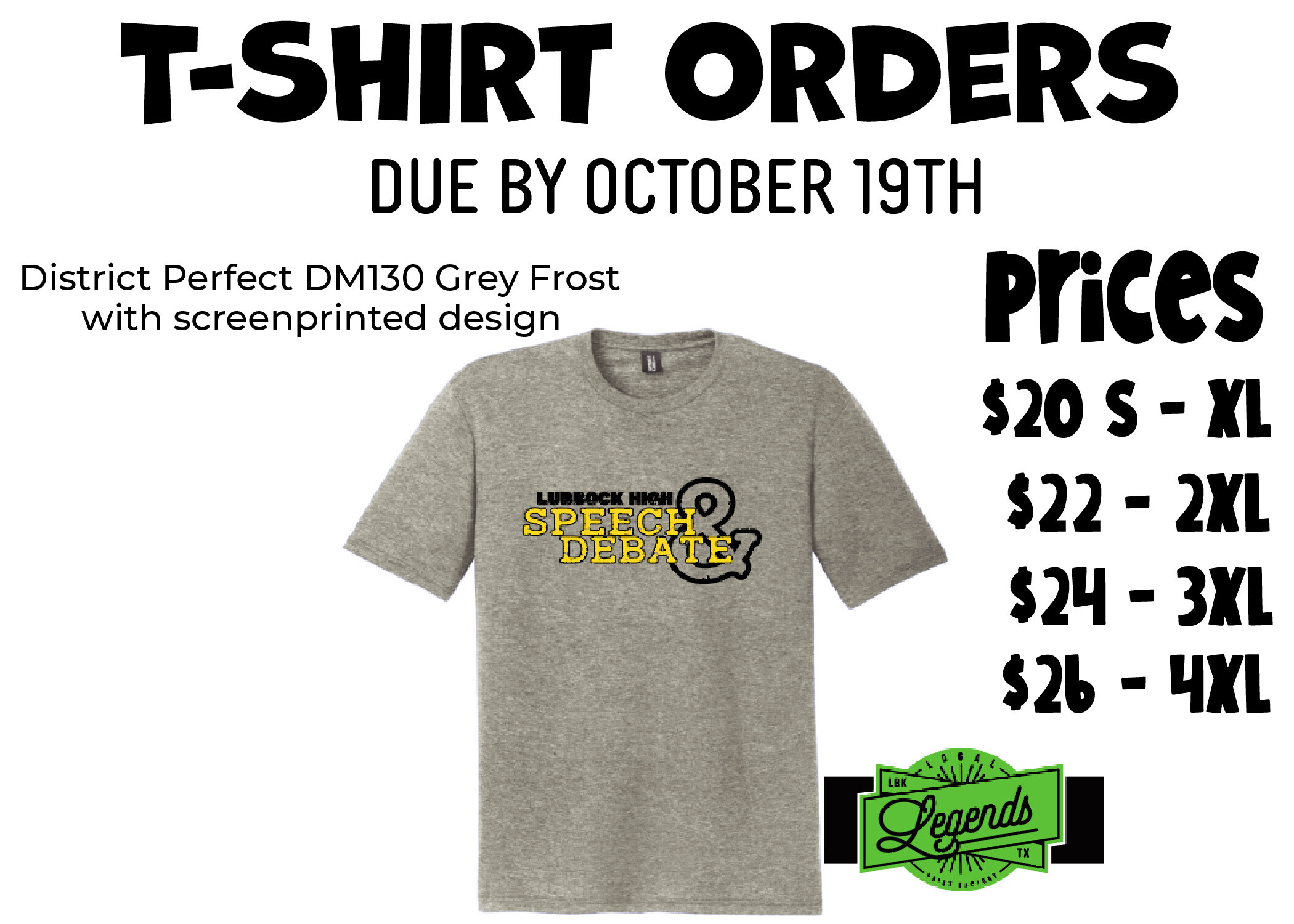 Speech & Debate TShirts | Lubbock High Debate and Speech Booster Club, Inc.