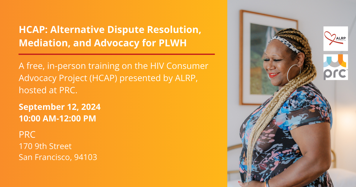 Sept 2024 - HCAP ALRP /PRC Training | PRC