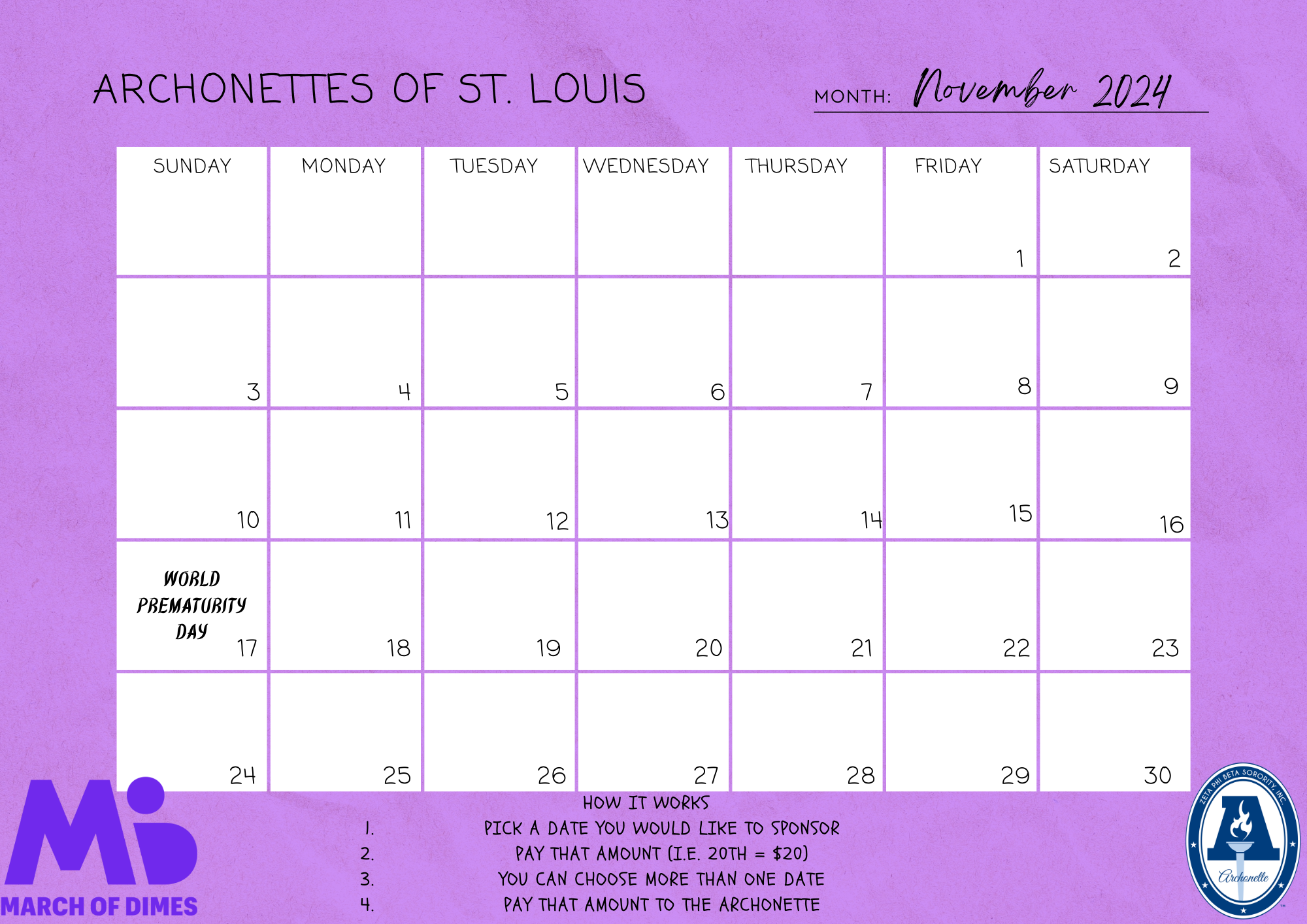 Archonettes March of Dimes Fundraiser
