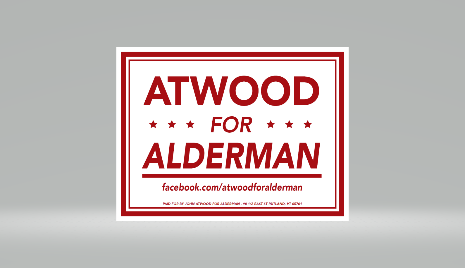 John Atwood for Rutland City Board of Alderman
