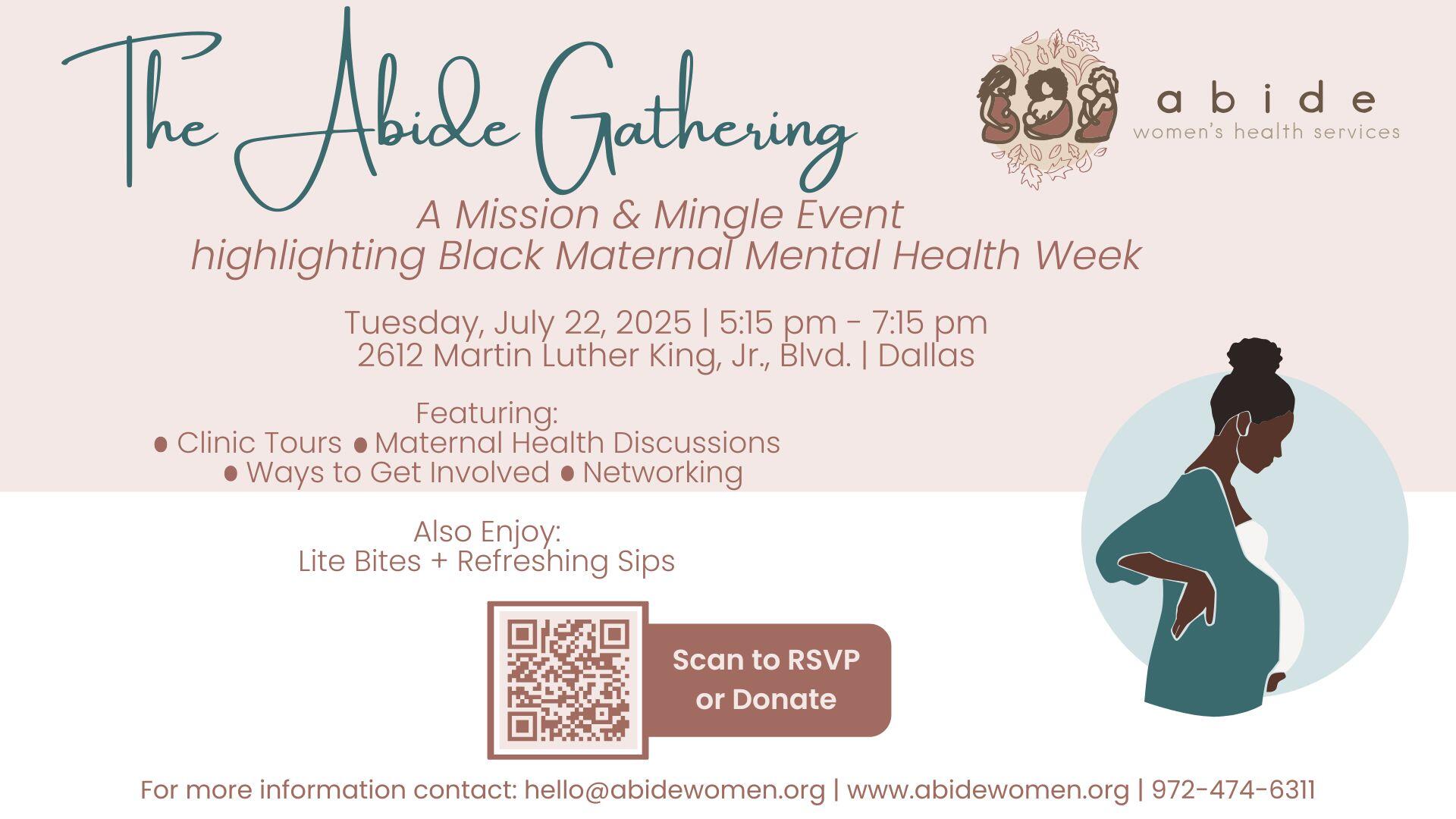 The Abide Gathering: A Mission & Mingle Event | Abide Women's Health ...