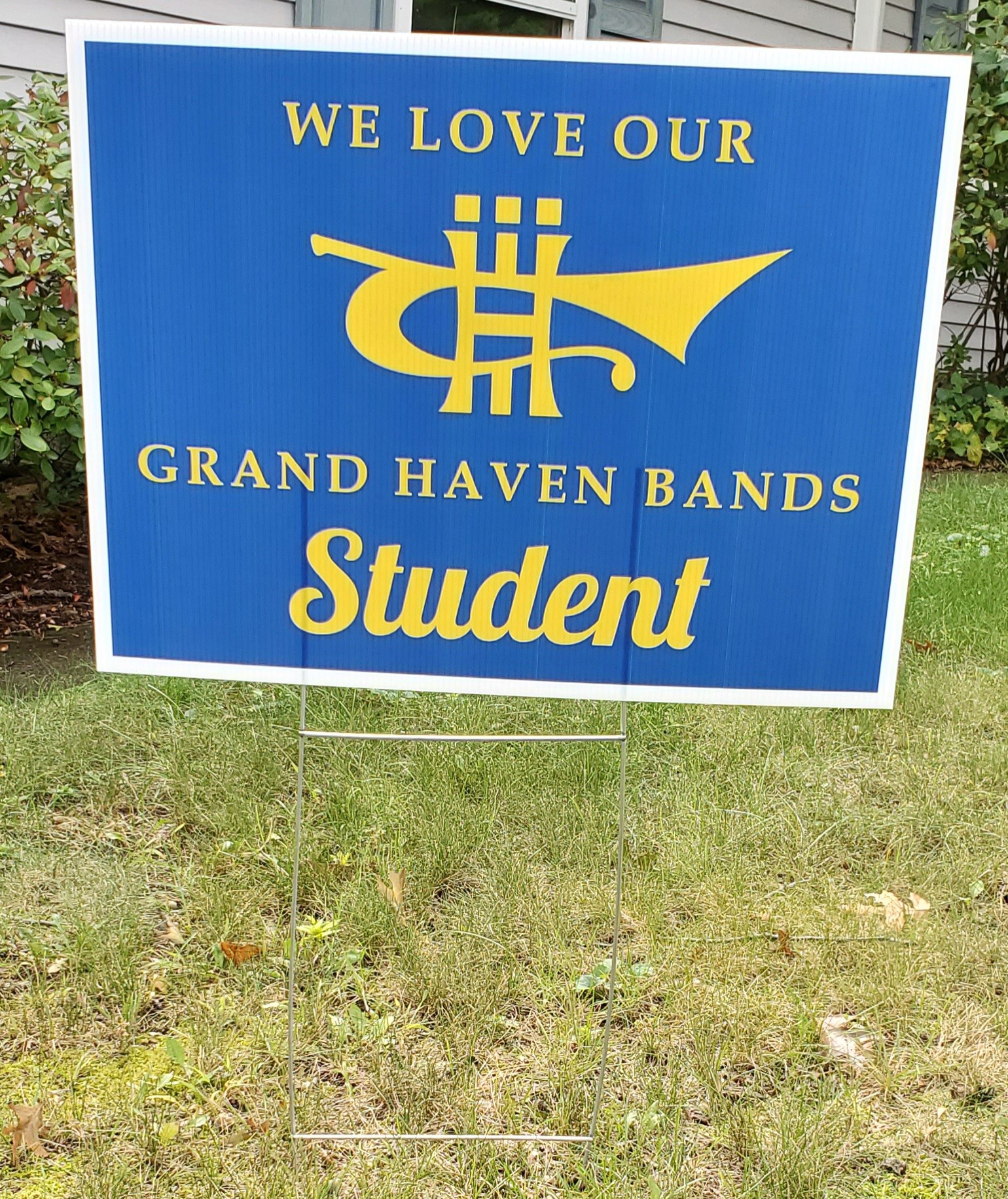 Grand Haven Bands Student Yard Sign
