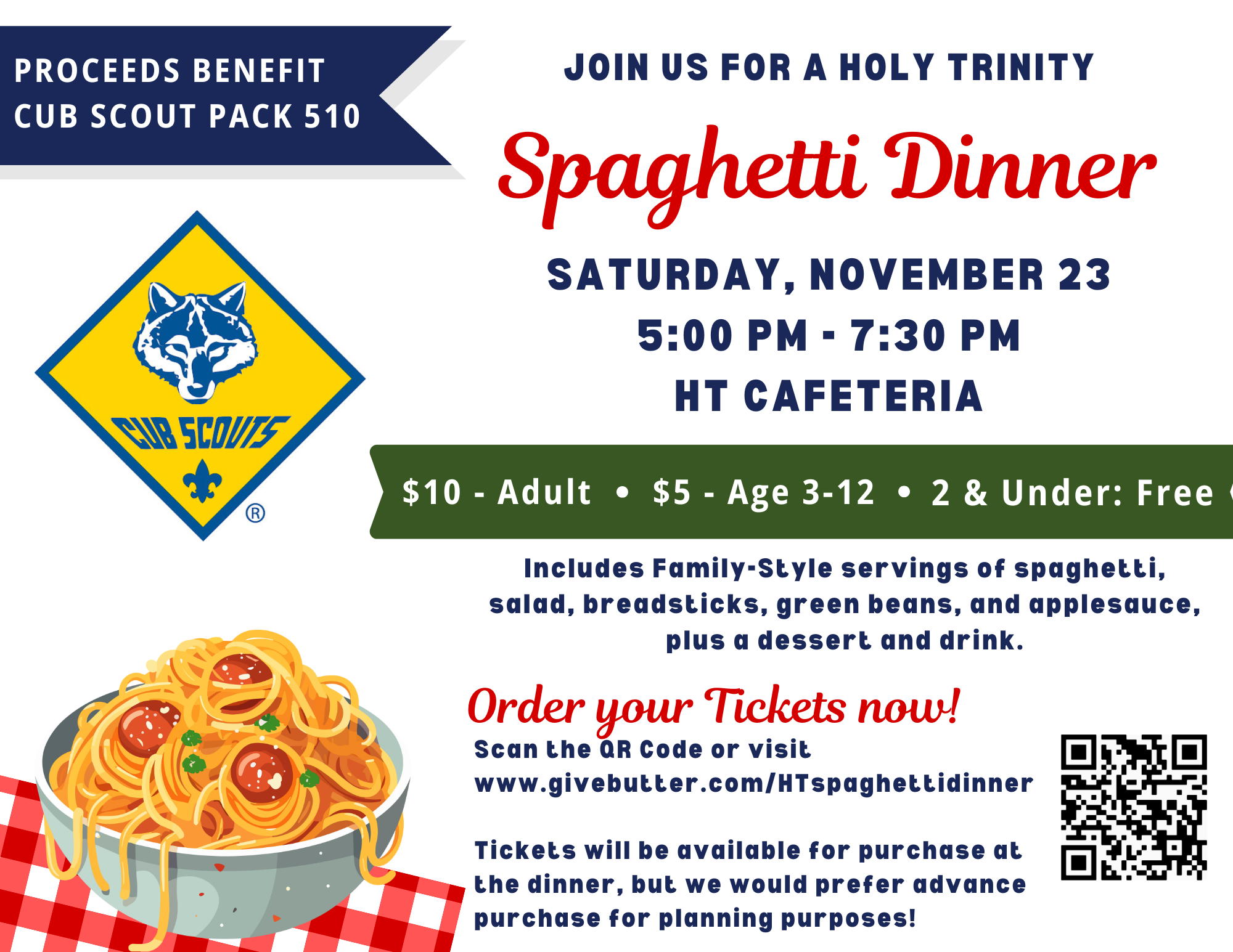 HT Spaghetti Dinner | Holy Trinity Pack 510